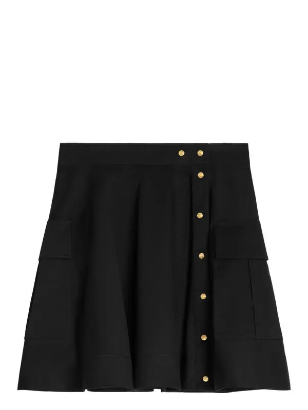 Celine Cotton Twill Skirt - Black