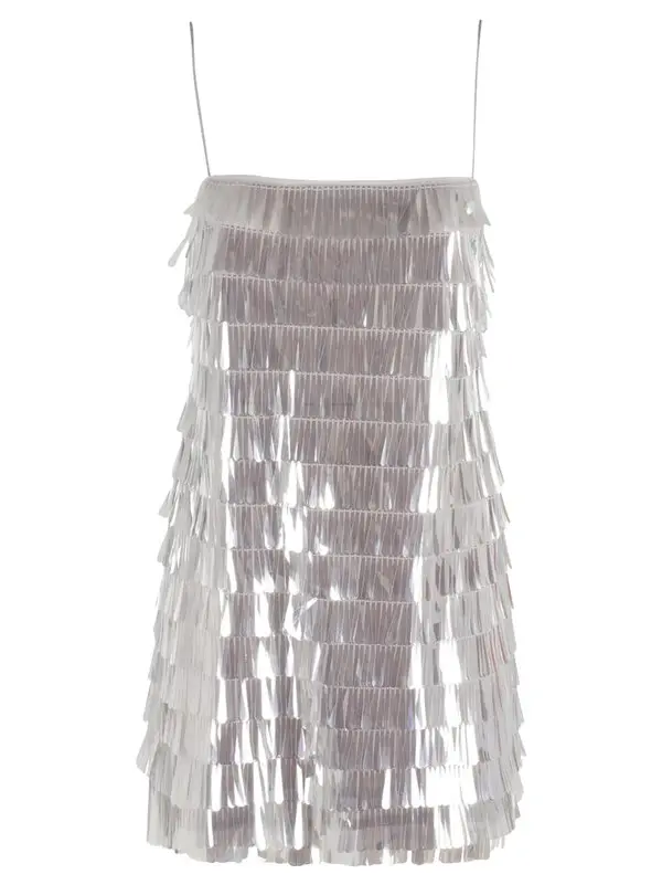 Retrofete Amalie Sequin Dress - Silver Cloud