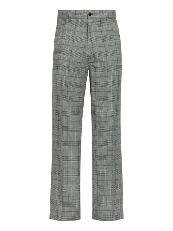 Amiri Checked Flared Trousers - Grey