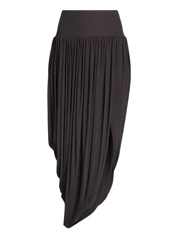 Alaïa Draped Midi Skirt - Black