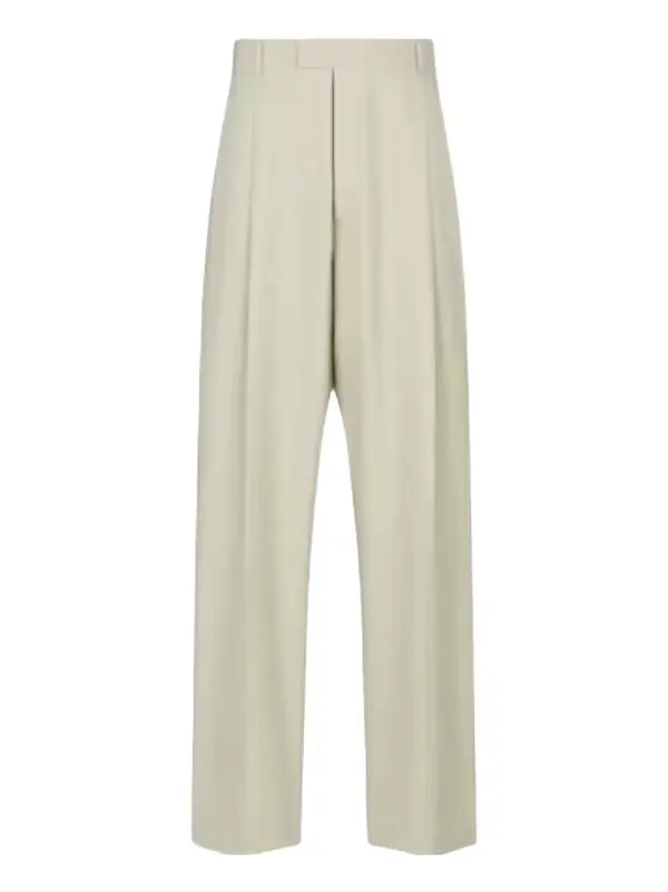 Dior High Waist Straight Leg Trousers - Nude