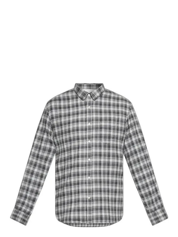 Officine Générale Checked Pocket Shirt - Gray