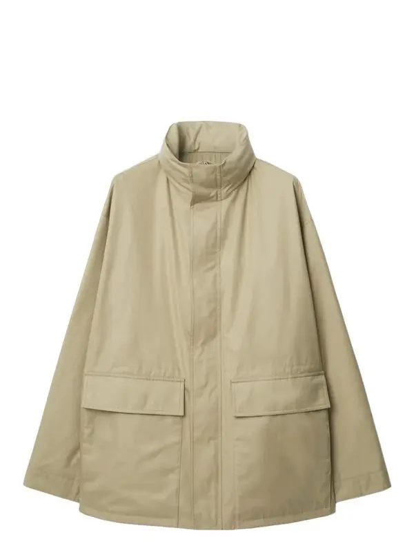 Burberry High-neck Jacket With Equestrian Knight Embroidery - Hunter