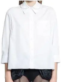 Simone Rocha Long Sleeve Shirt With Chest Pocket - White