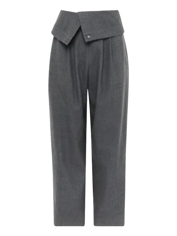 J.W.ANDERSON Jw Anderson Fold Over Trousers - Charcoal-grey