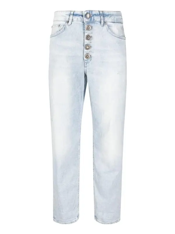 DONDUP Logo Patch Distressed Jeans - White