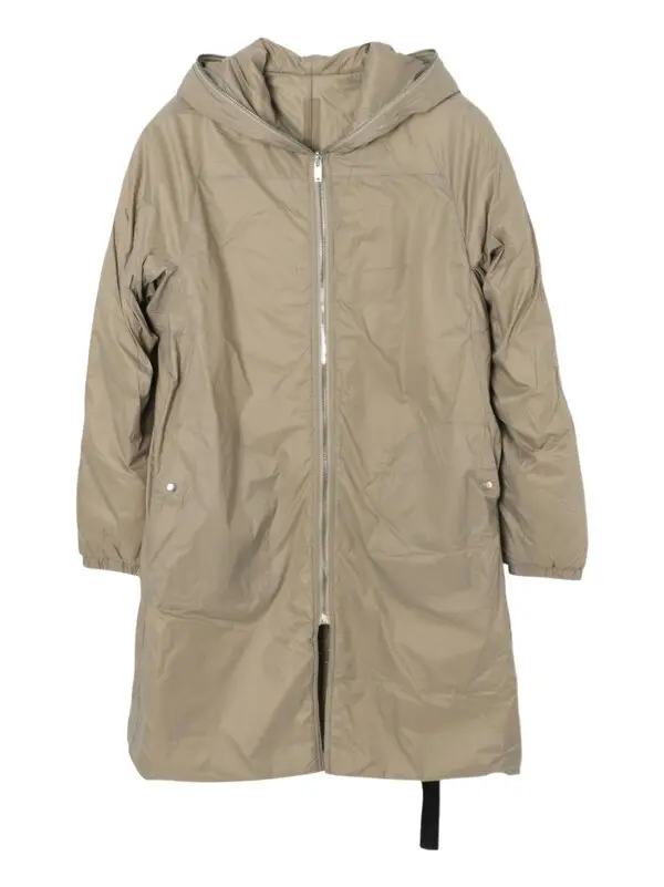 Rick Owens Long Sleeve Cotton Hooded Coat - Nude