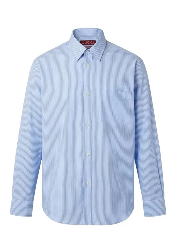 Gucci Striped Pocket Shirt - Light Blue
