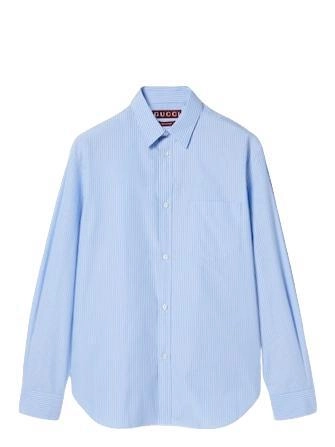 Gucci Striped Pocket Shirt - Light Blue