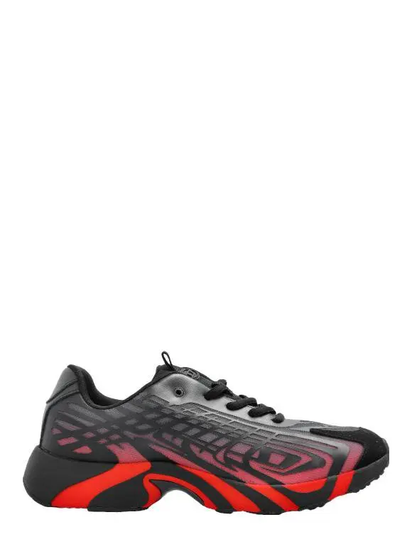 DIESEL® Wave Low-top Sneakers With Geometric Pattern - Black