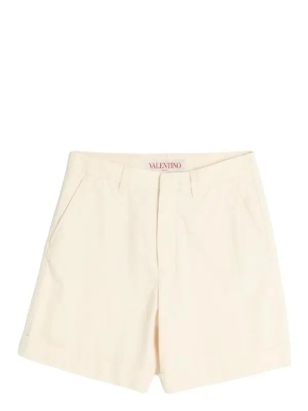 Valentino Garavani Turn-up Hem Bermuda Shorts - White