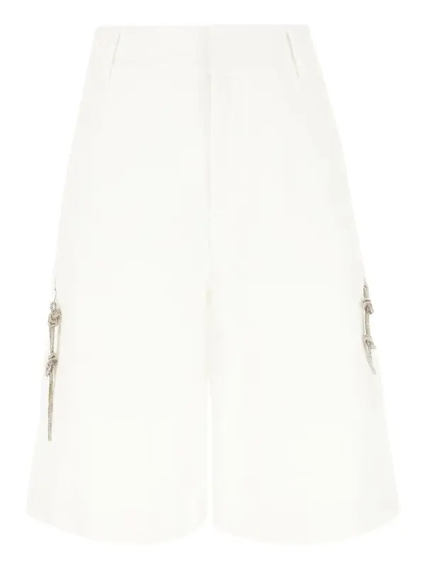 DARKPARK Nina Cotton Cargo Shorts - White