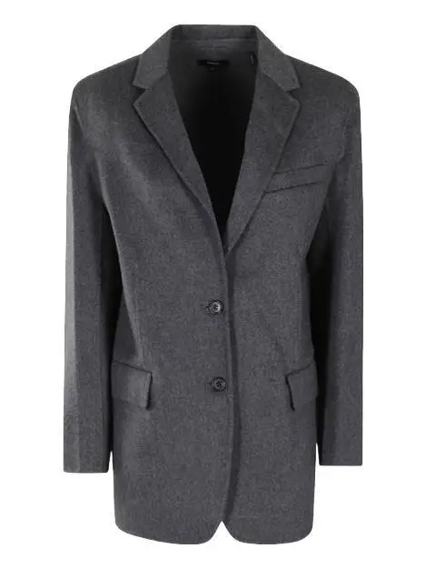 Theory Single-breasted Tailored Blazer - Charcoal Melange