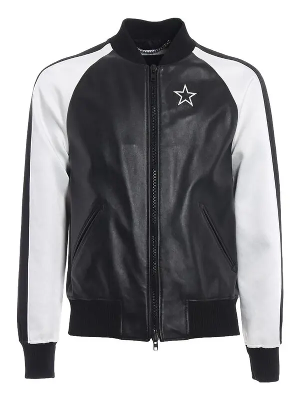 Givenchy Embroidered Star Pilot Jacket - Black