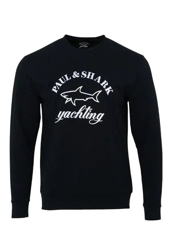 PAUL  SHARK Paul & Shark Logo Crewneck Sweater - Black