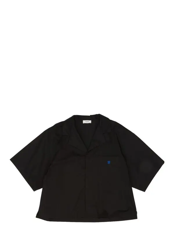 Celine Scout Shirt In Light Cotton Gabardine - Black