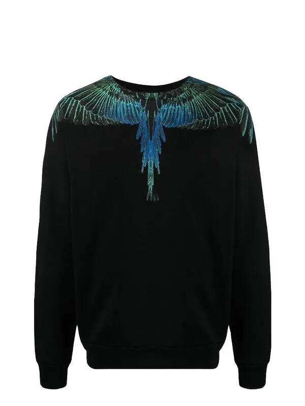 MARCELO BURLON COUNTY OF MILAN Wings Print Sweatshirt - Black