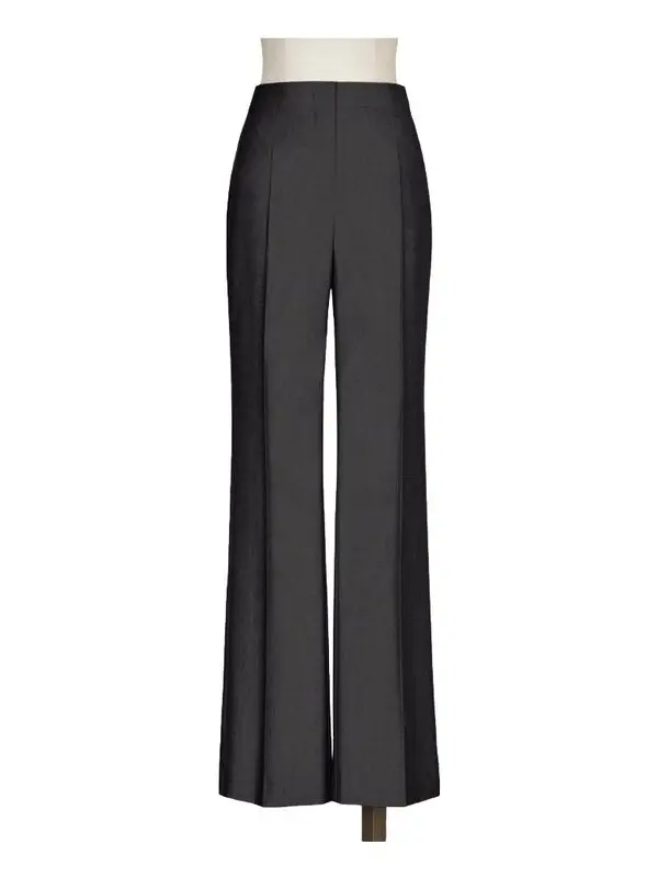 Max Mara Wool Trumpet Trousers - Gray