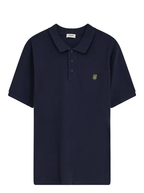Celine Short-sleeved Polo Shirt - Black