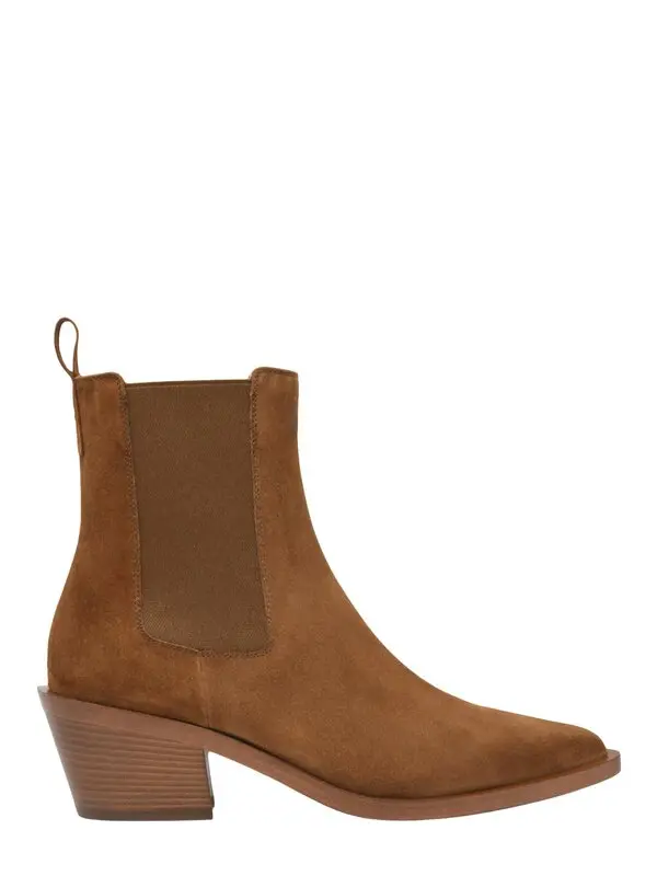GIANVITO ROSSI Wylie Pointed Toe Ankle Boots - Brown