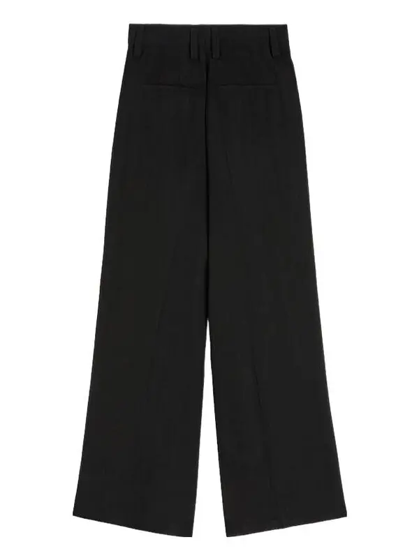 JIL SANDER Pleated Tailored Wide-leg Trousers - Black