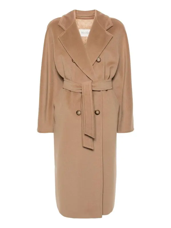 Max Mara Double-breasted Belted Coat - Camel