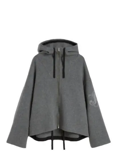 JIL SANDER Hooded Zip-up Blouson - Pebble Color