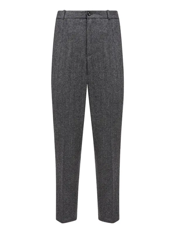 Moncler Logo Patch Straight-leg Trousers - Black