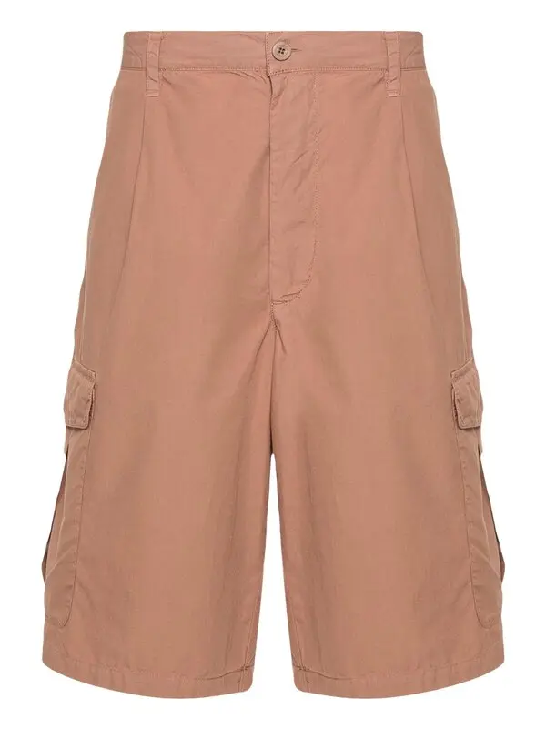 Emporio Armani Cargo Shorts With Logo Patch - Pink
