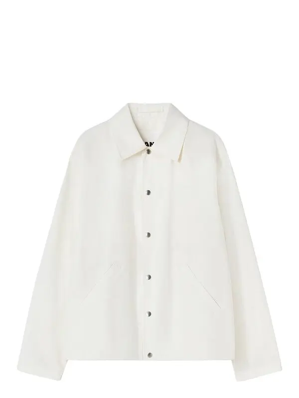 JIL SANDER Logo Printed Long-sleeved Jacket - White
