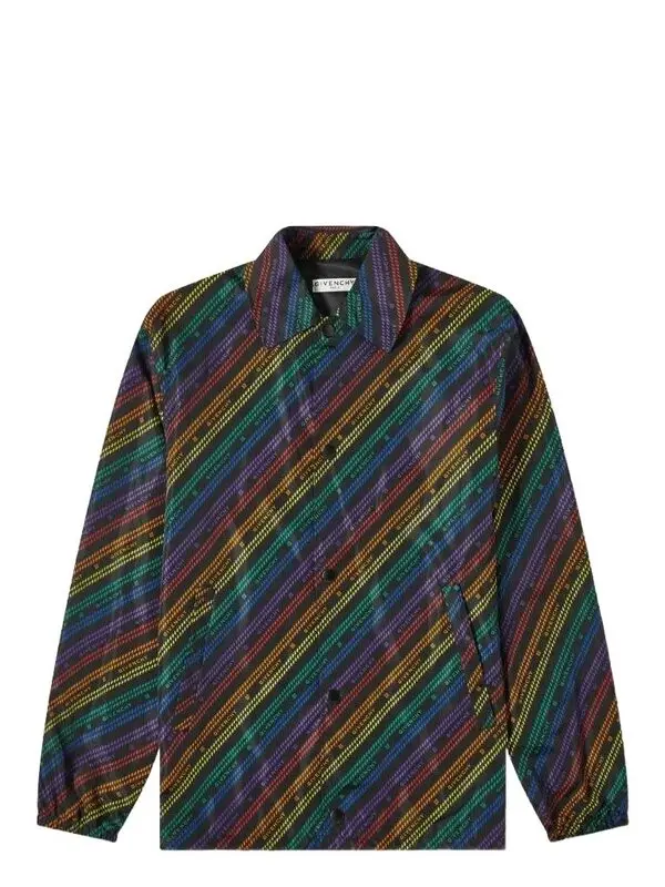 Givenchy Chain Print Buttoned Jacket - Black
