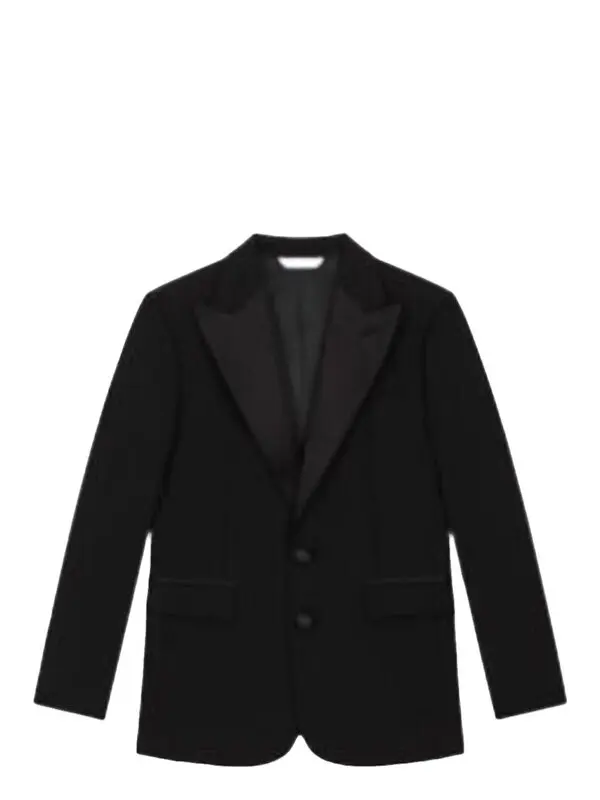 Dolce & Gabbana Single-breasted Satin-finish Blazer - Black