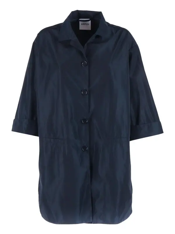 Aspesi Button-down Coat - Black