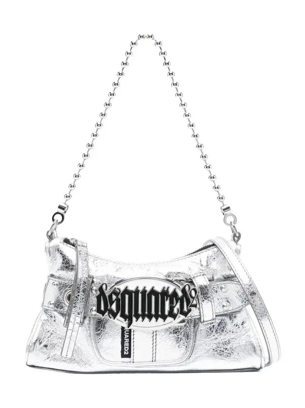 Dsquared2 Gothic Logo-plaque Zipped Clutch Bag - White