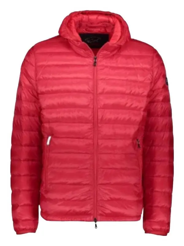 PAUL  SHARK Paul & Shark Hooded Quilted Down Jacket - Red