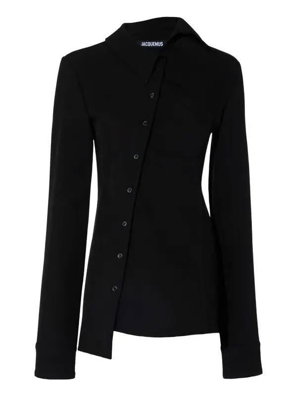 Jacquemus Asymmetrical Shirt - Black