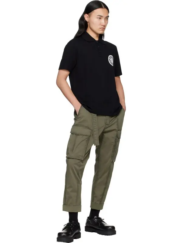 Balmain Cropped Cargo Trousers - Green
