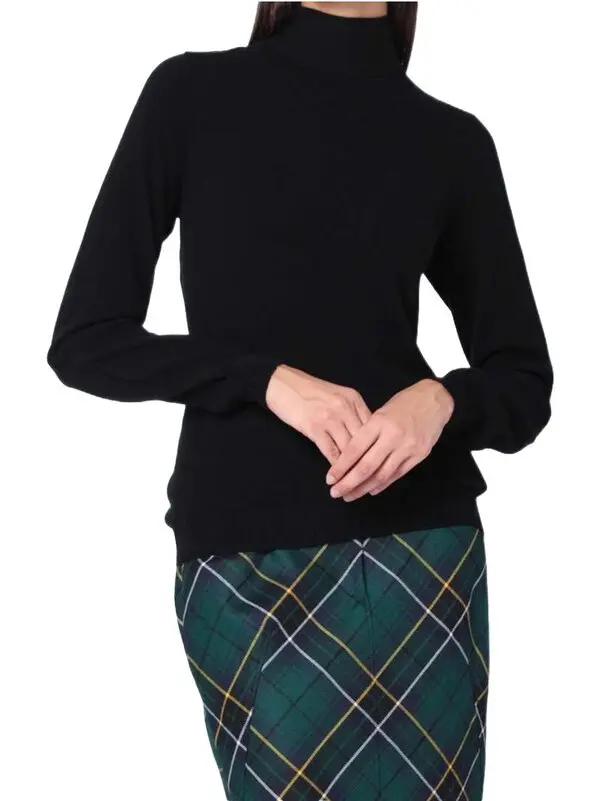 Moschino High Neck Long Sleeve Jumper With Criss-cross Back Detail - Black