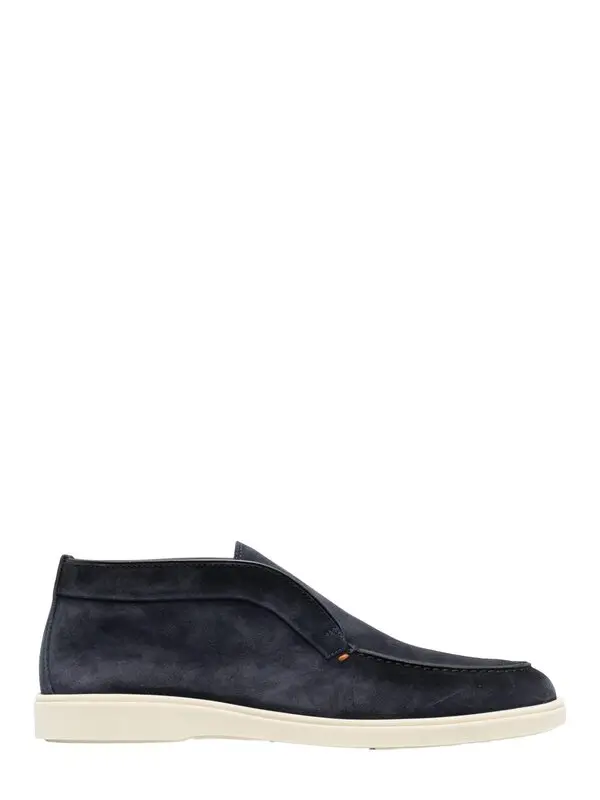 Santoni Suede Loafers - Black