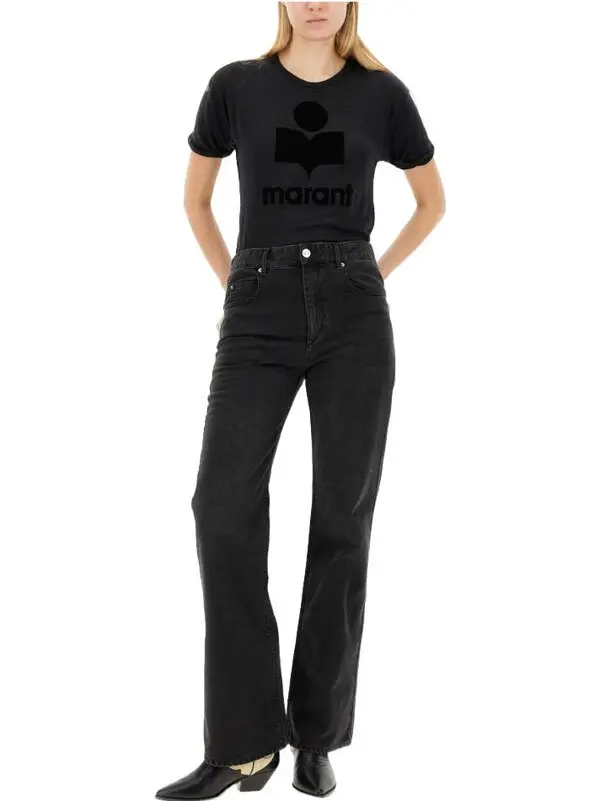 Isabel Marant Étoile Belvira High-rise Bootcut Jeans - Black