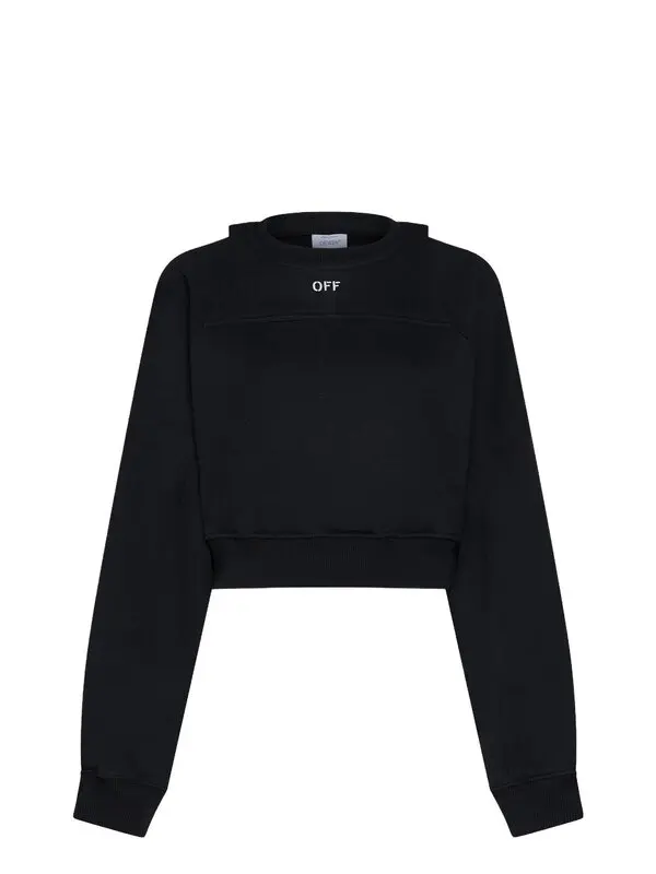 Off-White Crewneck Long-sleeved Sweatshirt - Black
