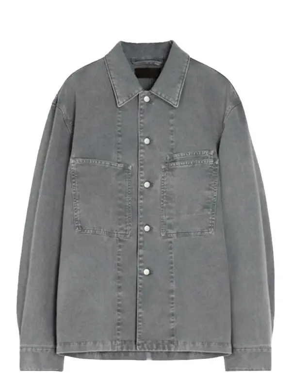 LEMAIRE Straight Hem Denim Overshirt - Gray