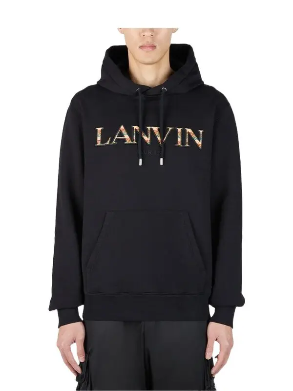 LANVIN Curb Logo Hoodie - Black
