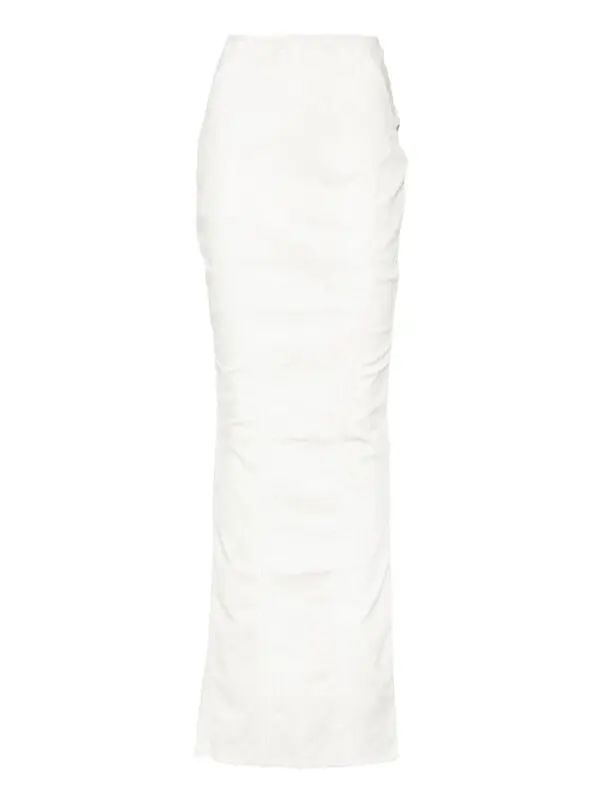ENTIRE STUDIOS Channel Denim Skirt - White