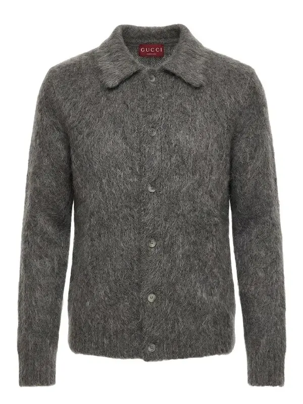 Gucci Brushed Cardigan - Grey