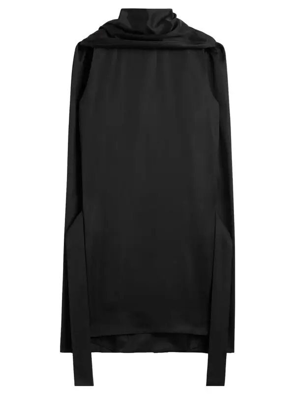 TOTEME Scarf Detail Cocoon Mini Dress - Black