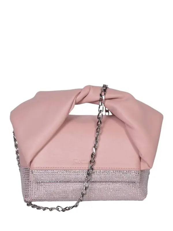 J.W.ANDERSON Jw Anderson Crystal Embellishment Small Twister Tote Bag - Pink