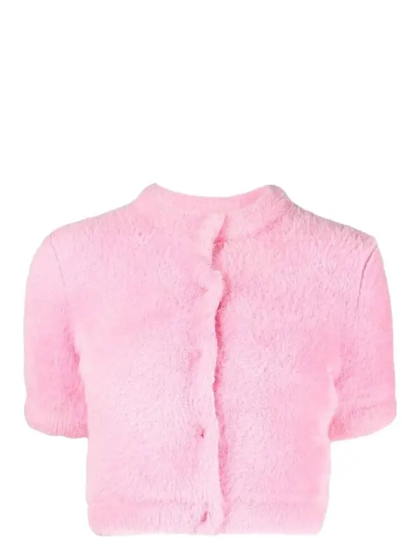 Alexander Wang Button-opening Cropped Sweater - Pink