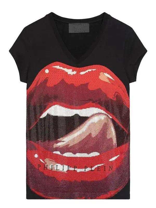 Philipp Plein Embellished Logo T-shirt - Red