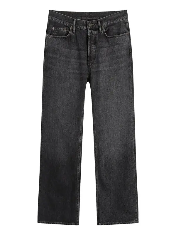 Acne Studios Straight Leg Jeans With Belt Loops - Black